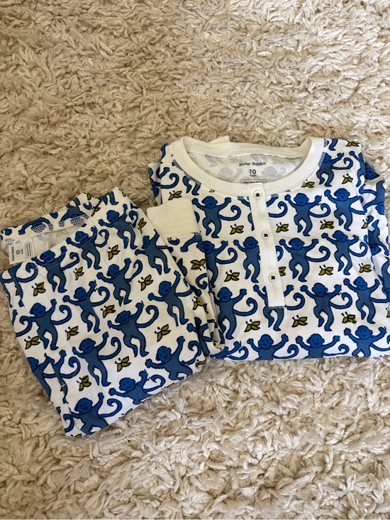 Roller Rabbit | Pajamas | Roller Rabbit Kids White And Blue Monkey ...
